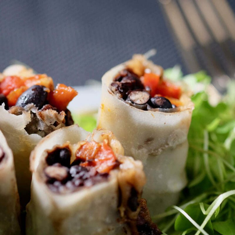 Balsamic glazed octopus on a black garlic and anchovy puree - delectabilia