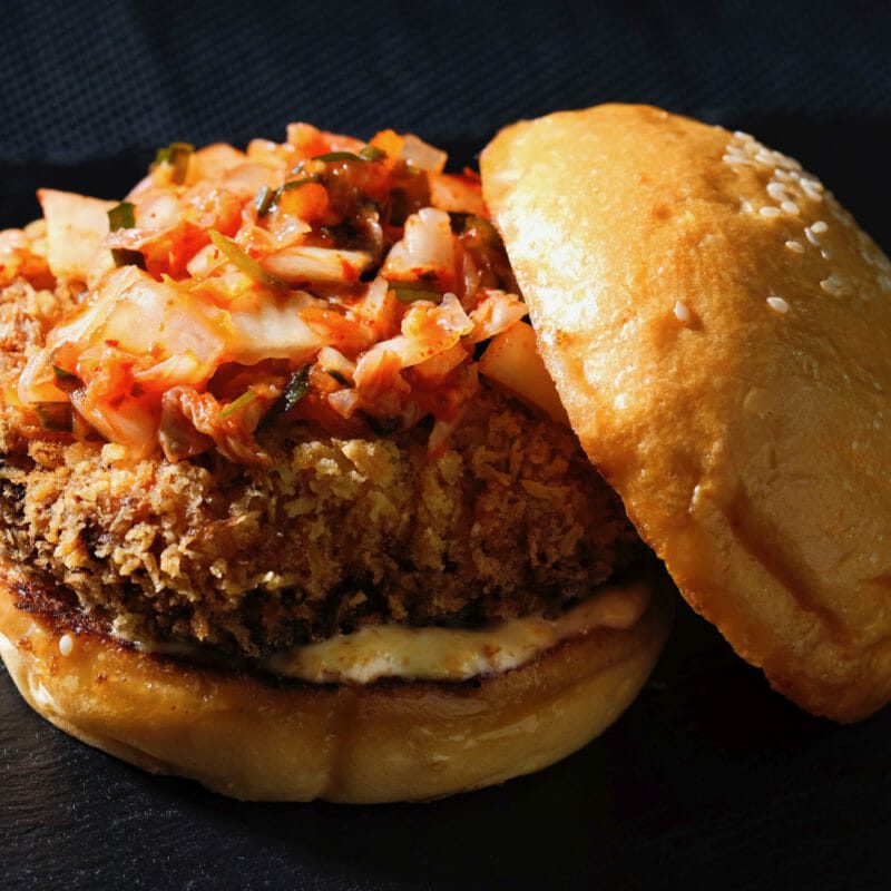 Chicken kimchi burger - delectabilia
