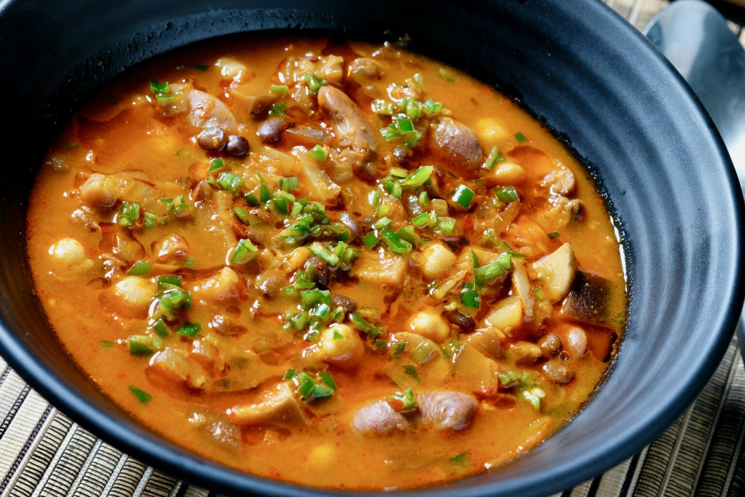 Vegetarian Kimchi and Mixed Bean Stew - delectabilia